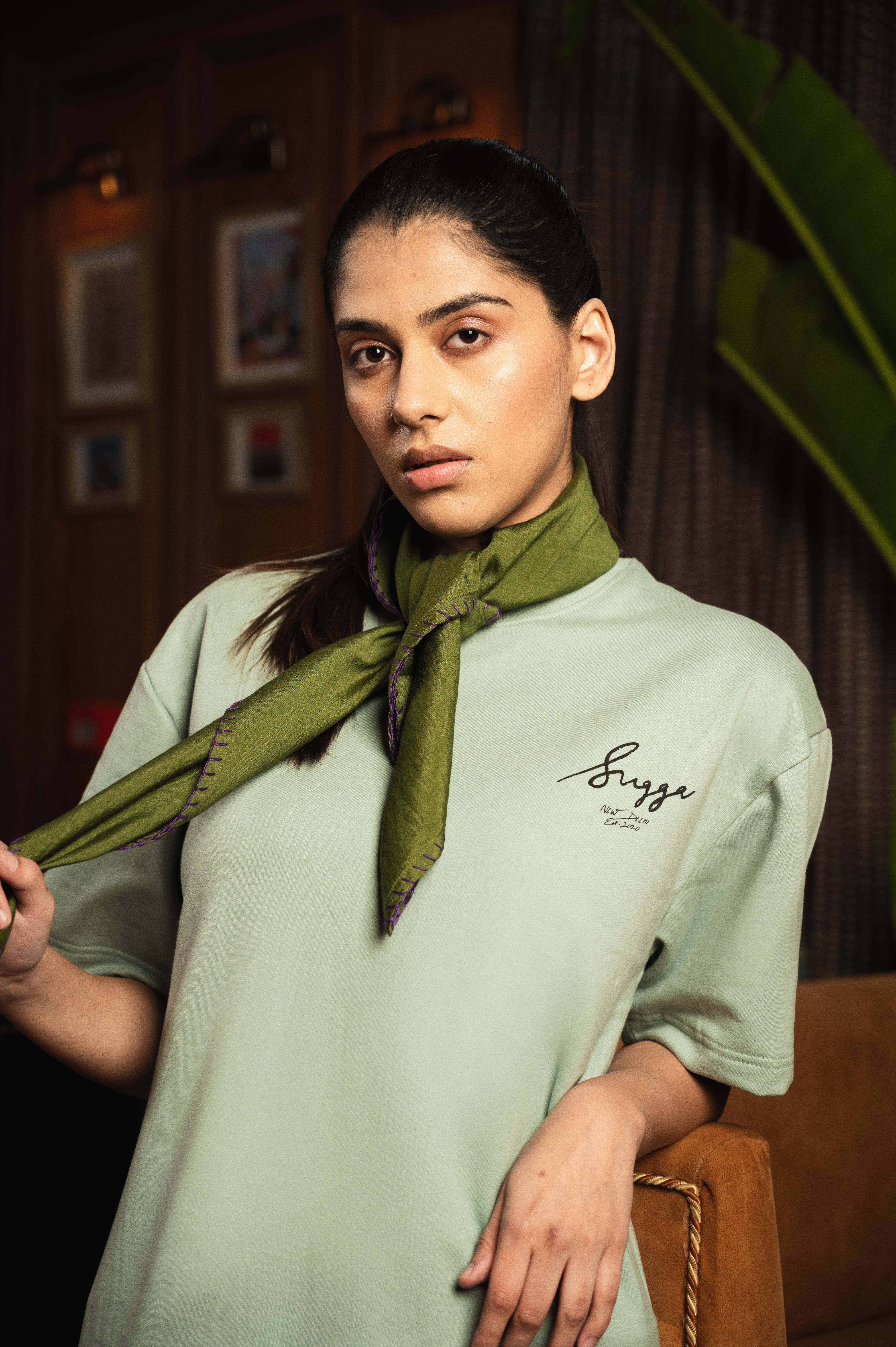 Sugga Handwritten Tshirt In Matcha Green Regular Fit – sugga.offical